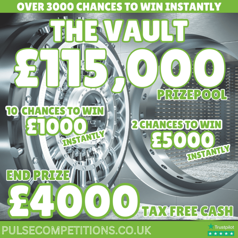 The Vault – £115K Prizepool – Over 3000 Instant Prizes – Pulse Competitions