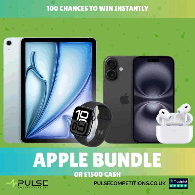 Apple Bundle or £1500 Cash + win instantly – Pulse Competitions